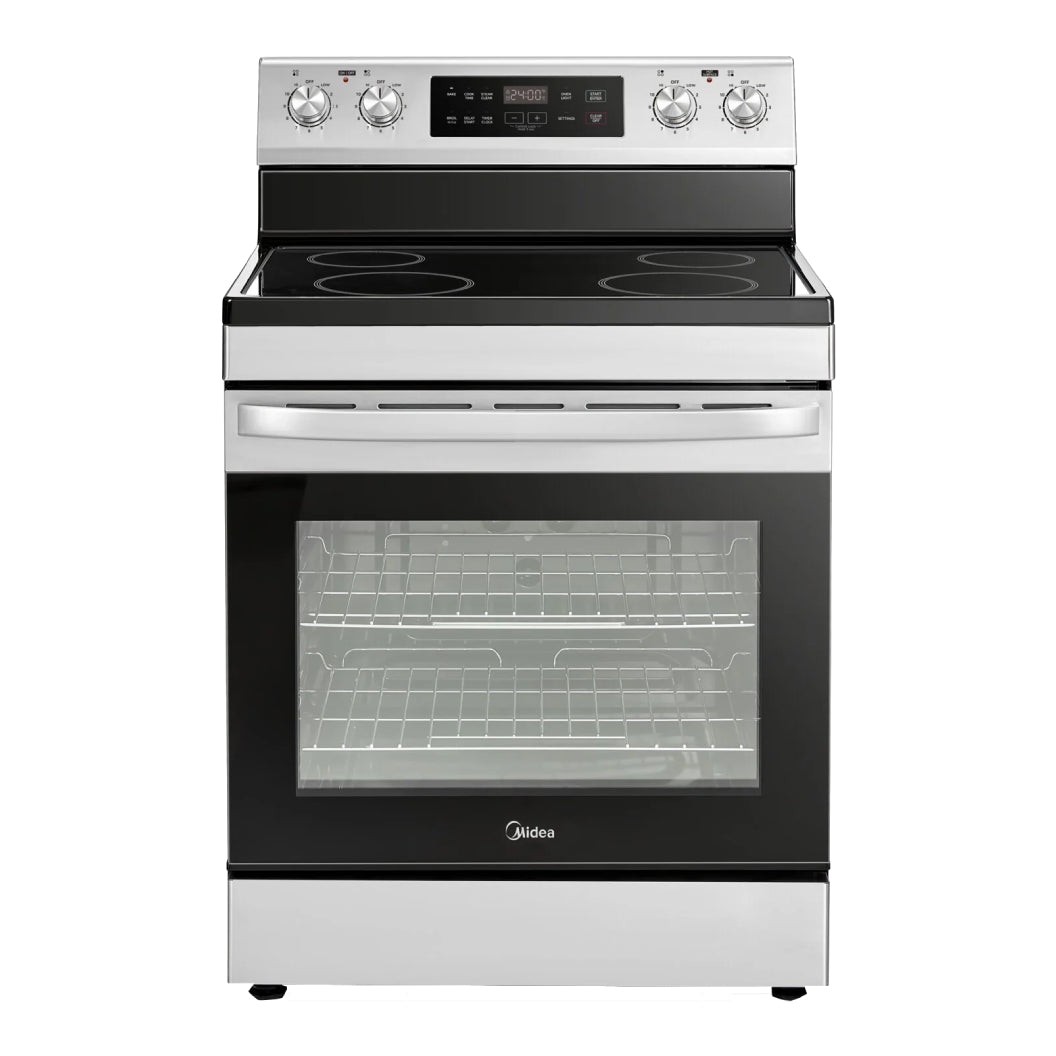Cuisinière électrique 30 po Inox Capacité spacieuse Midea MER30B14ASTC ...